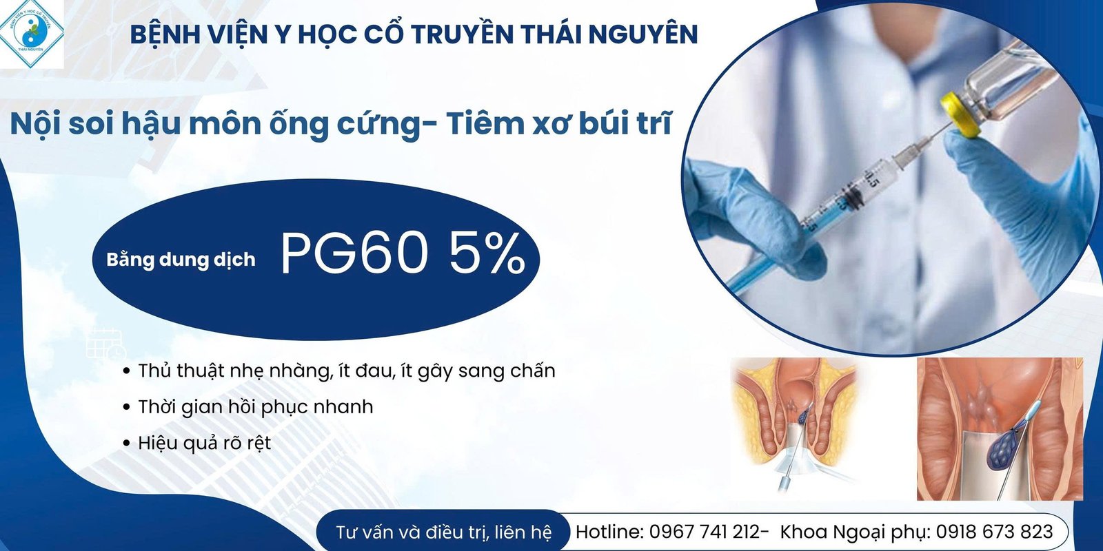 THỦ THUẬT TIÊM XƠ BÚI TRĨ BẰNG PG60 5% - Giải pháp điều trị bệnh trĩ an ...
